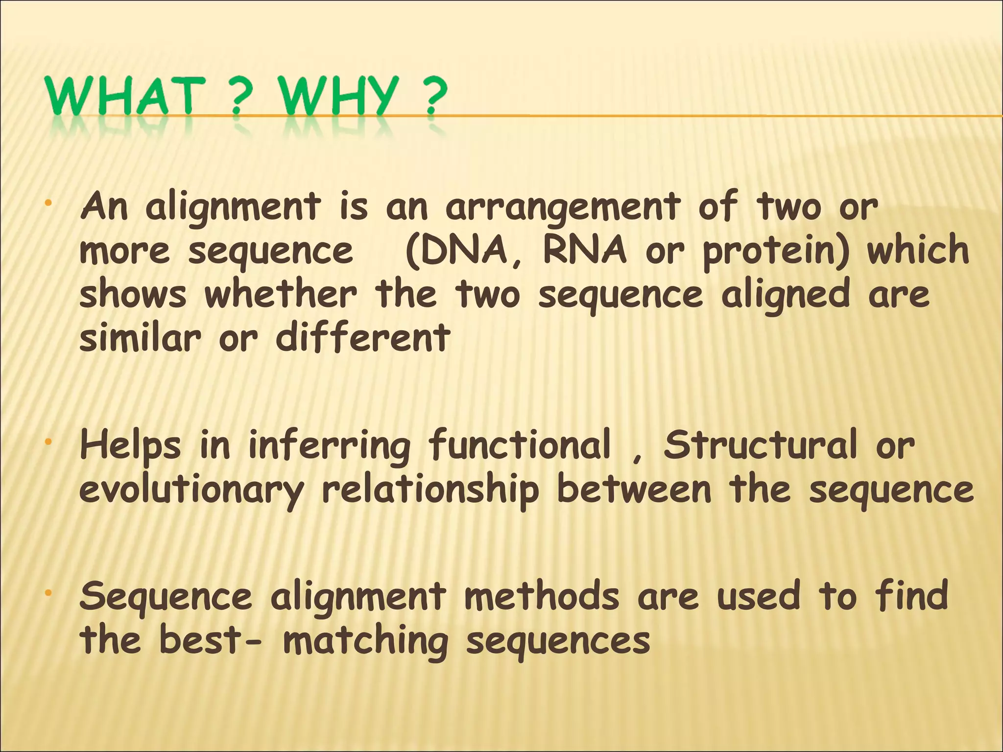 Sequencealignmentinbioinformatics 100204112518-phpapp02 | PPT