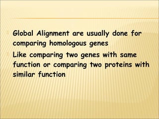 Sequencealignmentinbioinformatics 100204112518-phpapp02 | PPT