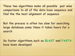 Sequencealignmentinbioinformatics 100204112518-phpapp02 | PPT