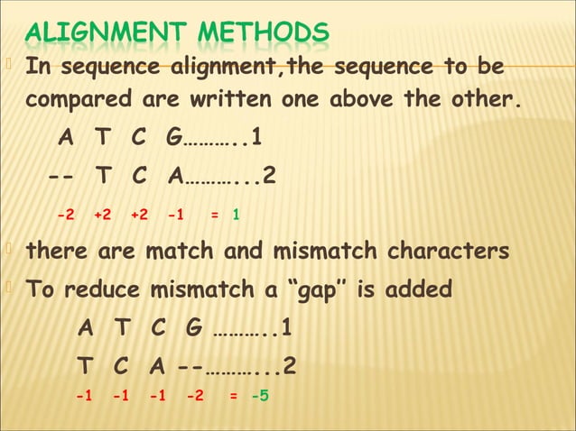 Sequencealignmentinbioinformatics 100204112518-phpapp02 | PPT