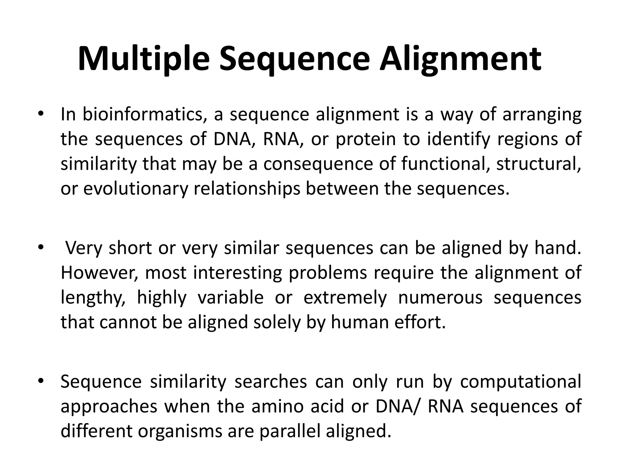 Sequence alignment unit 3 | PPTX