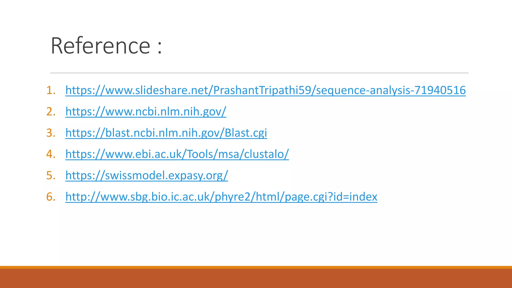 Sequence analysis - Bioinformatics | PDF