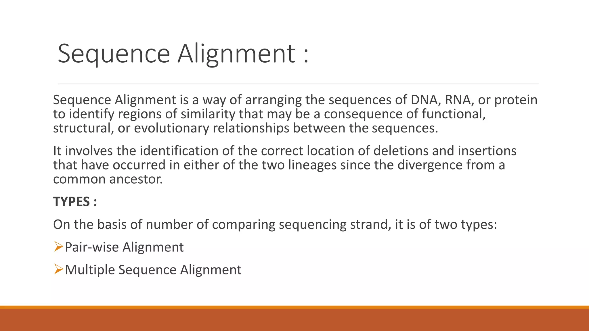 Sequence analysis - Bioinformatics | PDF