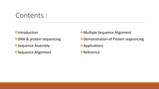 Sequence analysis - Bioinformatics | PDF