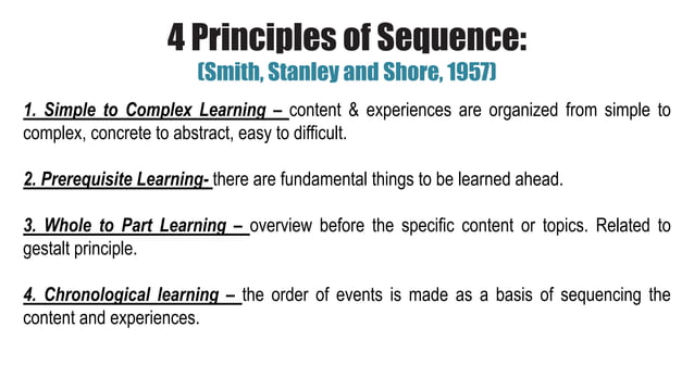 Sequence and Principles of Sequencing.pptx | Education