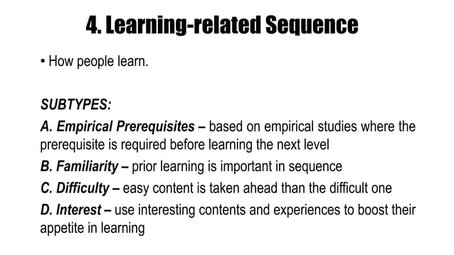 Sequence and Principles of Sequencing.pptx | Education