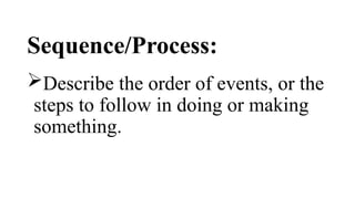 Sequence and Process PPT.pptx for grade 7 learners | PPT