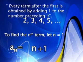 Sequence and series | PPTX