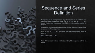 Sequence and Series | PPT