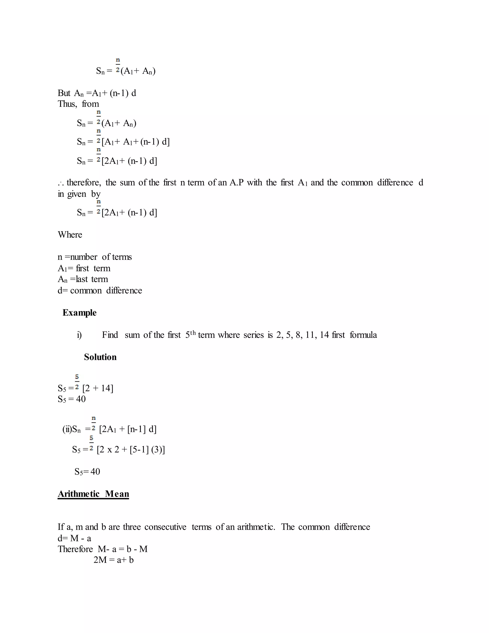 Sequence and series | DOCX
