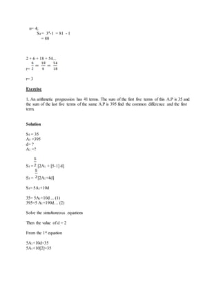 Sequence and series | DOCX