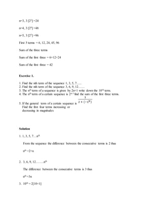 Sequence and series | DOCX