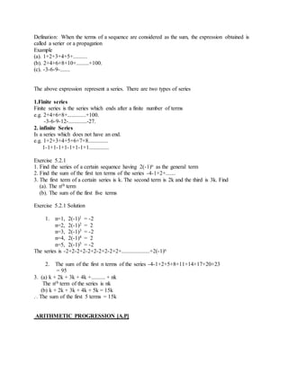 Sequence and series | DOCX