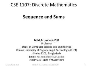 Sequence and Sums in Discrete Mathmatics.pptx