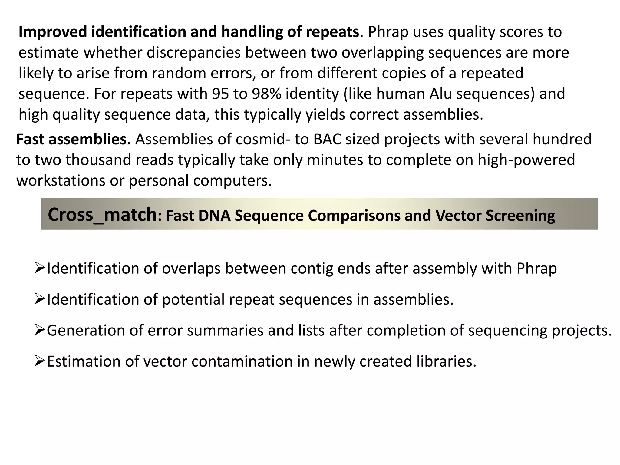 Sequence assembly | PPTX