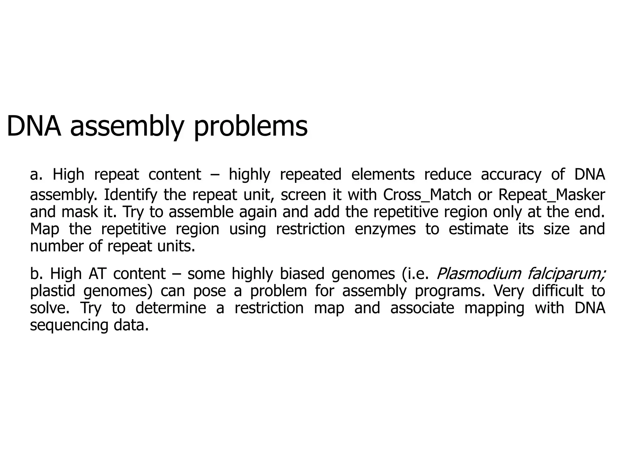 Sequence assembly | PPTX