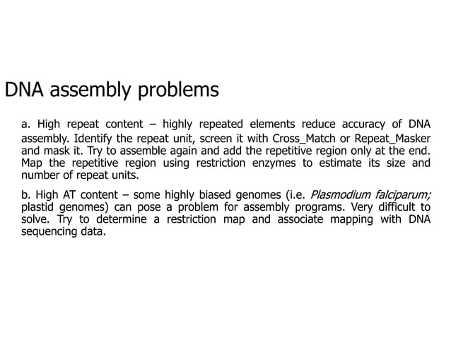 Sequence assembly | PPTX