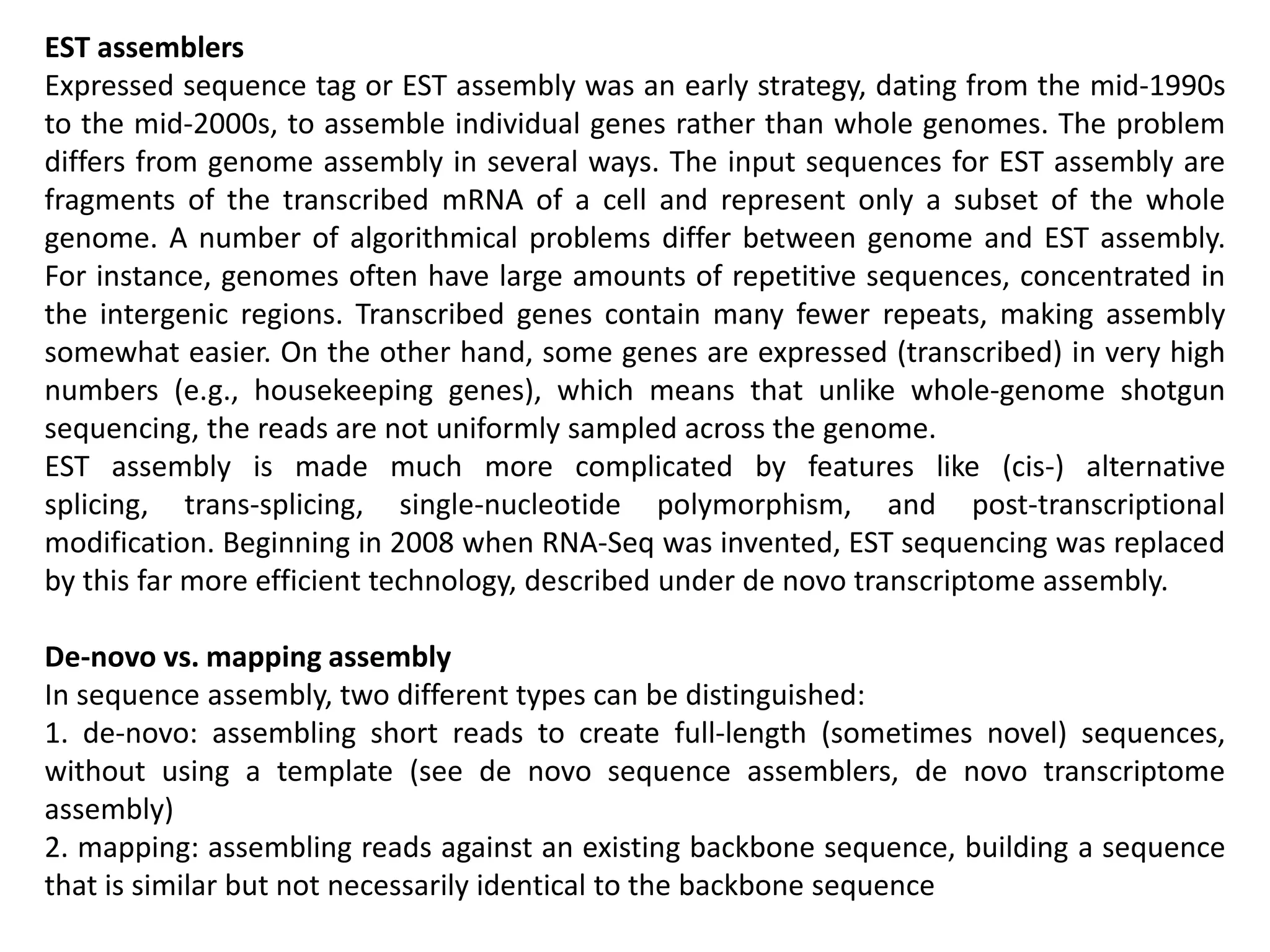 Sequence assembly | PPTX