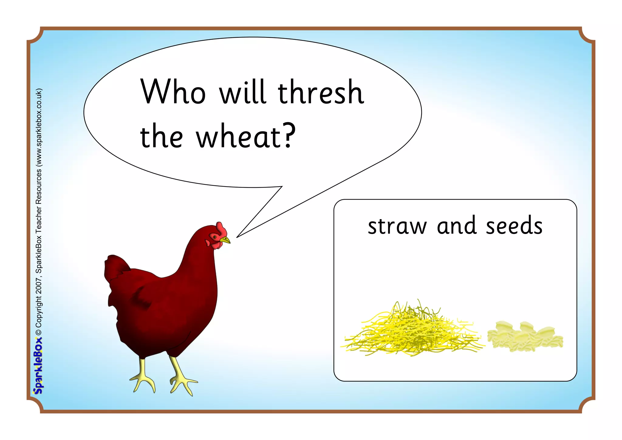 Sequence cards for Little Red Hen | PDF