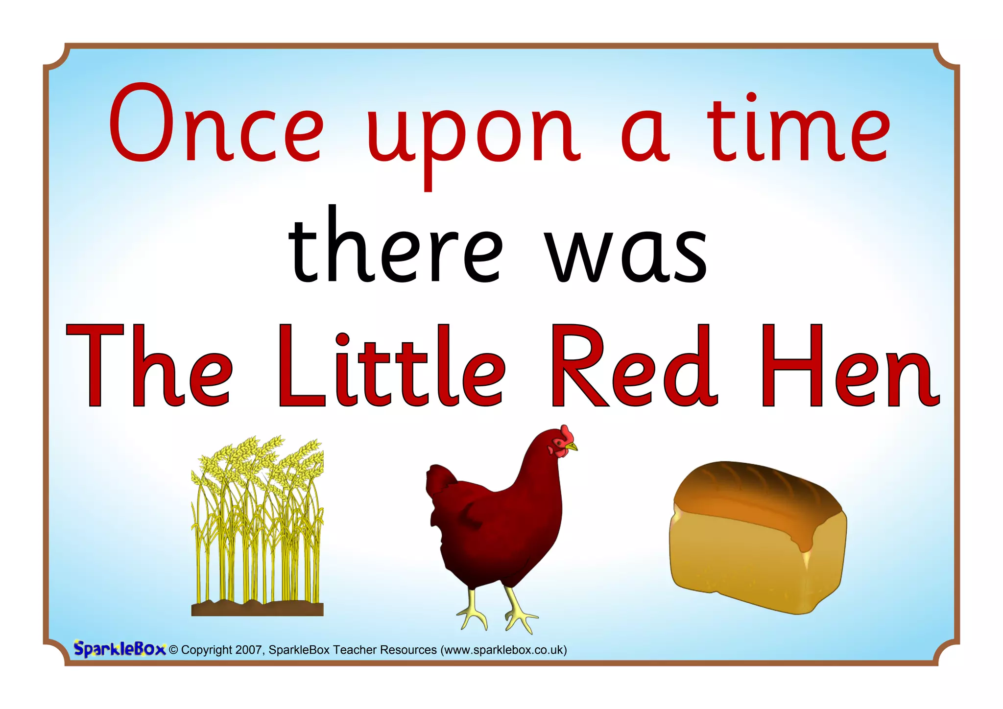 Sequence cards for Little Red Hen | PPT