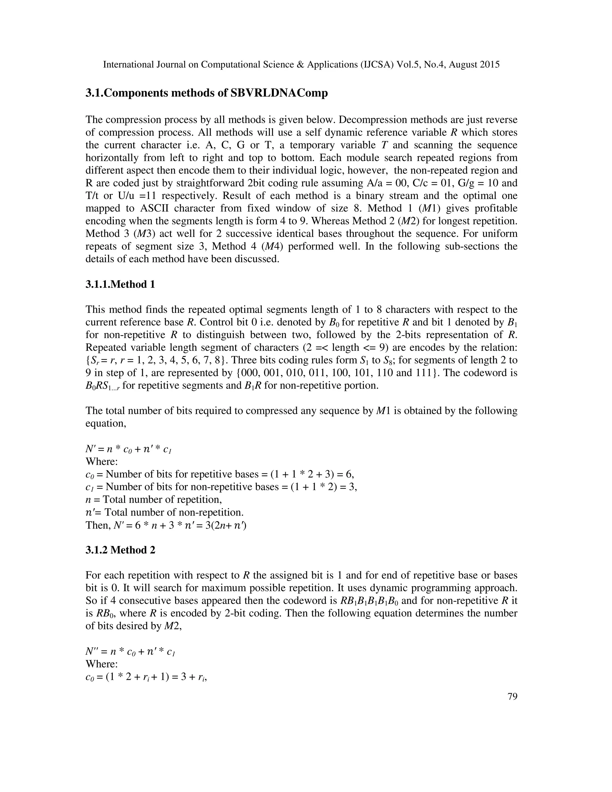 SBVRLDNACOMP:AN EFFECTIVE DNA SEQUENCE COMPRESSION ALGORITHM | PDF