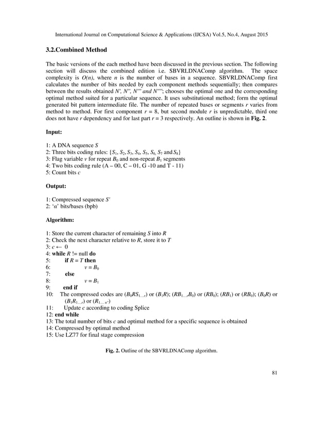 SBVRLDNACOMP:AN EFFECTIVE DNA SEQUENCE COMPRESSION ALGORITHM | PDF