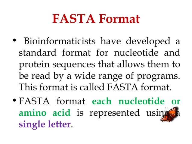 Sequence file formats | PPT | Databases | Computer Software and Applications