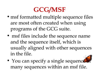 Sequence file formats | PPT