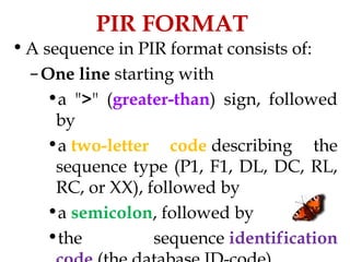 Sequence file formats | PPT