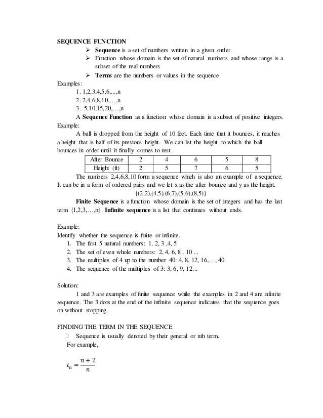 Sequence Function