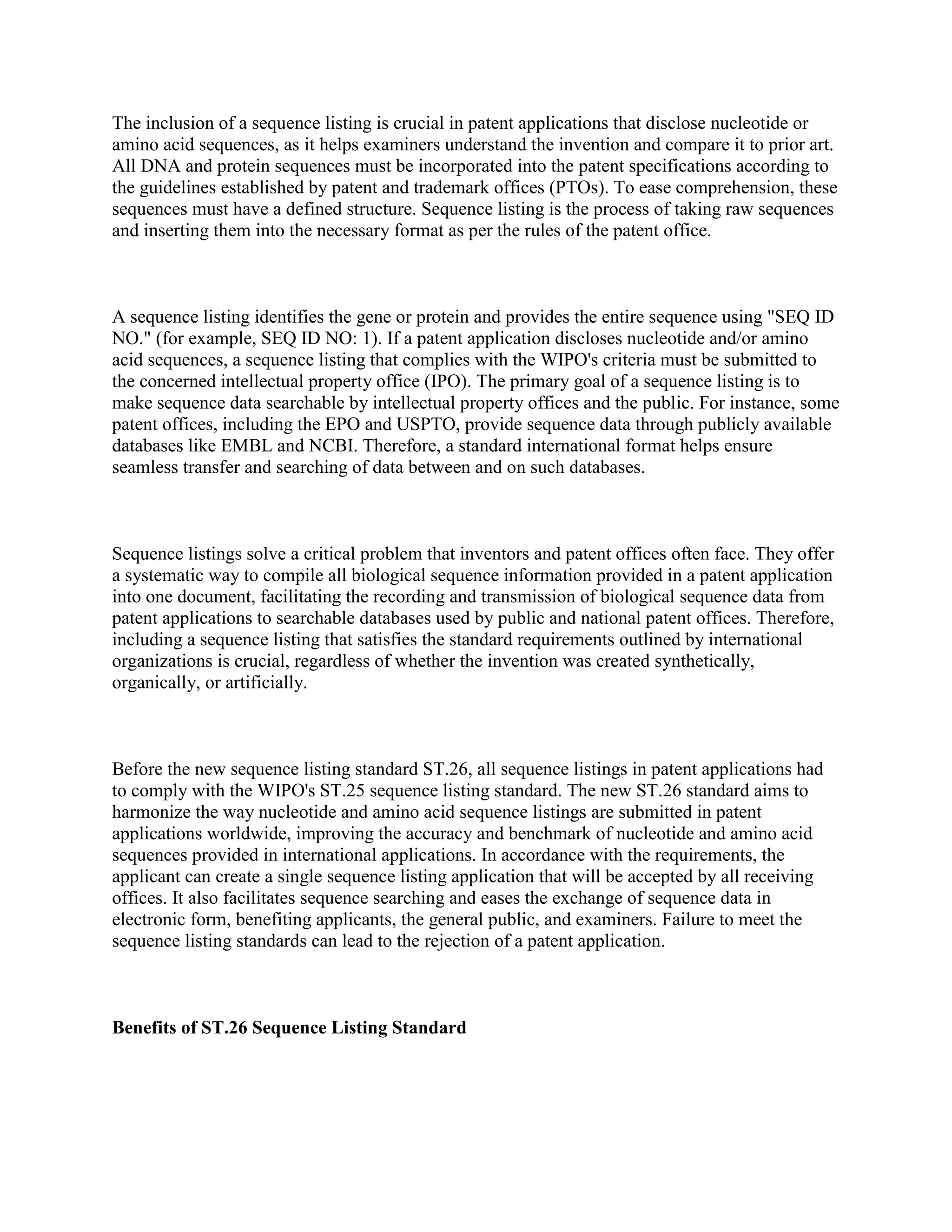 Sequence listing.docx | Databases | Computer Software and Applications