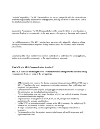 Sequence listing.docx | Databases | Computer Software and Applications