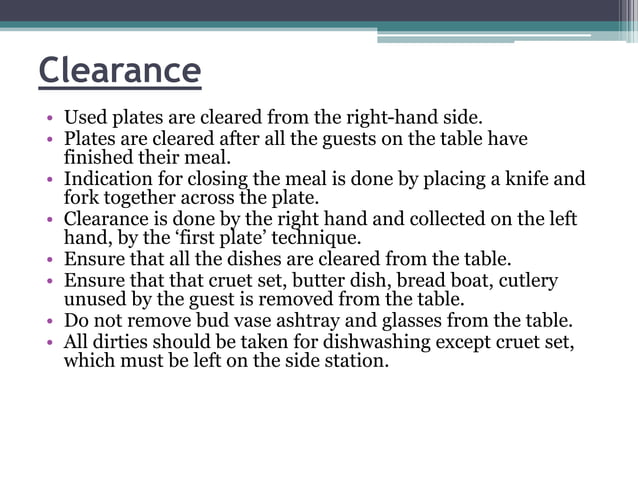 SEQUENCE OF SERVICE IN RESTAURANT.pptx | Bars & Restaurants | Attractions