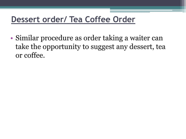 SEQUENCE OF SERVICE IN RESTAURANT.pptx | Bars & Restaurants | Attractions