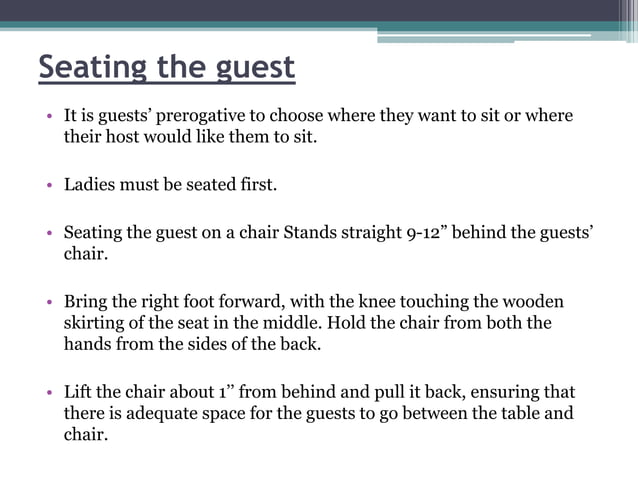 SEQUENCE OF SERVICE IN RESTAURANT.pptx | Bars & Restaurants | Attractions