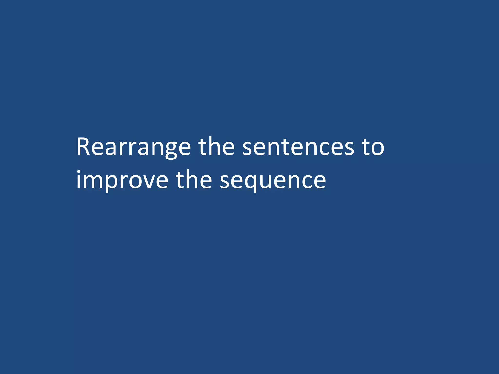 Sequence of thoughts (Legal Writing) | PPT