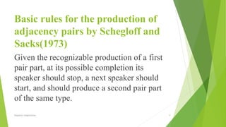 Sequence organization in conversation analysis | PPTX