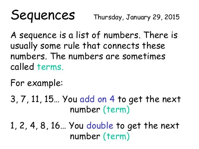 Sequences