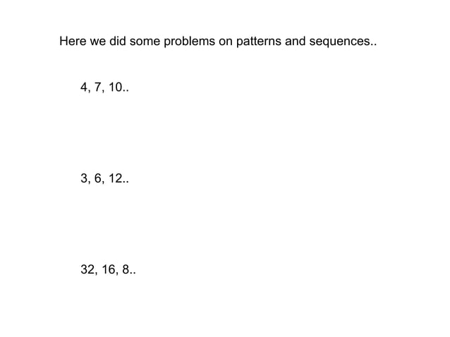Sequences | PPT | Science