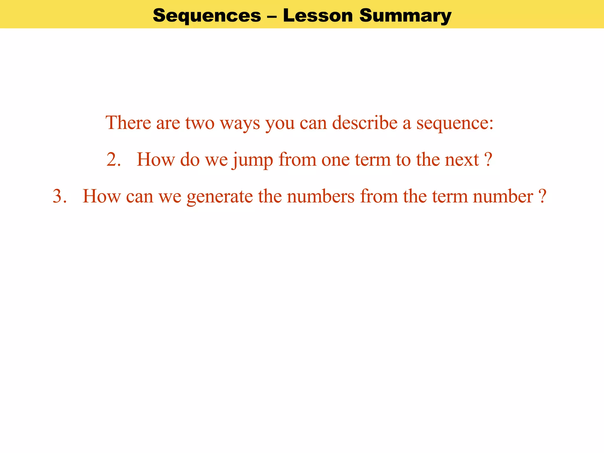 Sequences | PPT