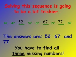 sequencesPATTERN ARITNETICM SEQUENCE.ppt