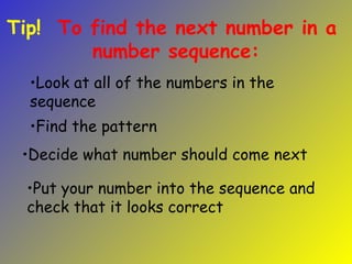 Pattern and sequences - Discussion and examples.ppt