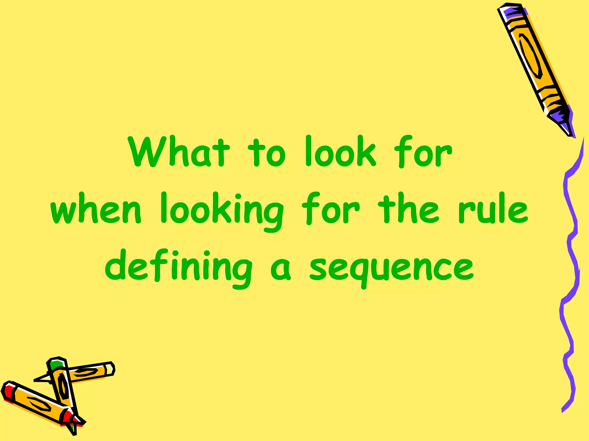 Sequences finding a rule | PPT