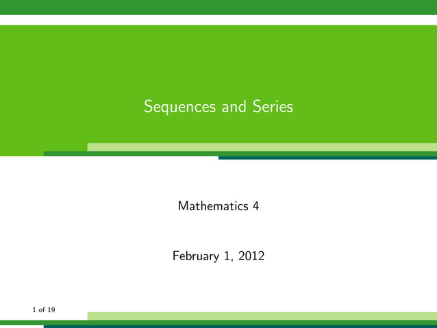 Sequences and series | PDF | Science