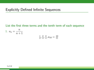 Sequences and series | PDF
