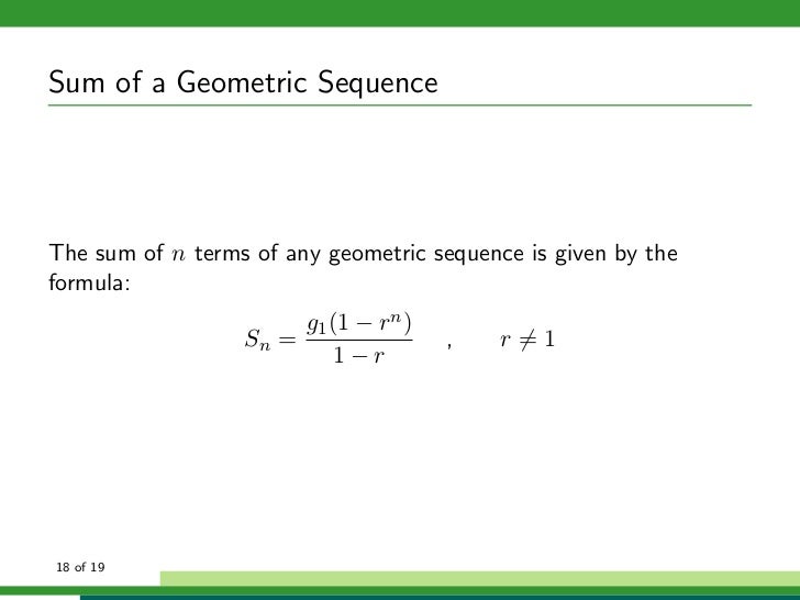 Sequences and series