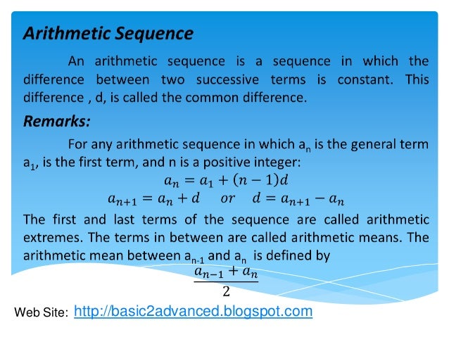 Sequences and series