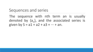 Sequences and series | PPTX | Physics | Science