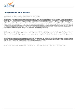 Sequences+and+Series | PDF