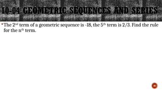 Sequences and Series AP and GP for class IX.pptx
